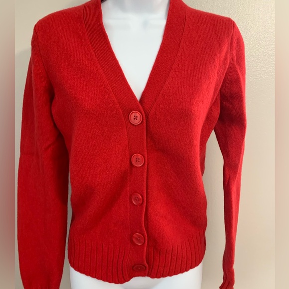 GAP | Sweaters | Gap Stretch Red Cardigan | Poshmark